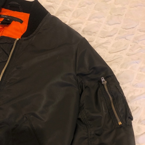 Marc Jacobs | Jackets & Coats | Marc Jacobs Black Bomber Jacket With ...